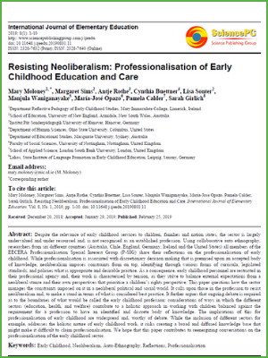 Resisting Neoliberalism: Professionalisation of Early Childhood ...